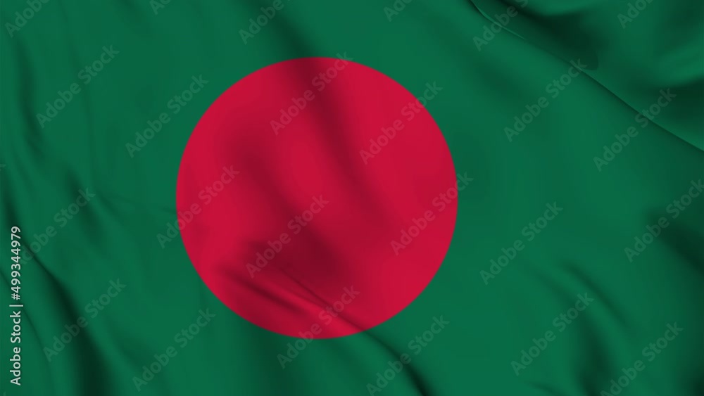 Bangladesh flag seamless closeup waving animation. Sign of Bangladesh seamless loop animation ...