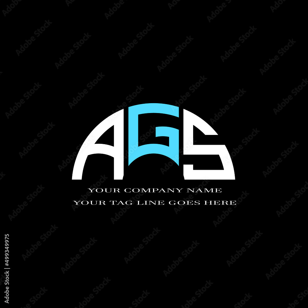 AGS letter logo creative design with vector graphic Stock Vector ...