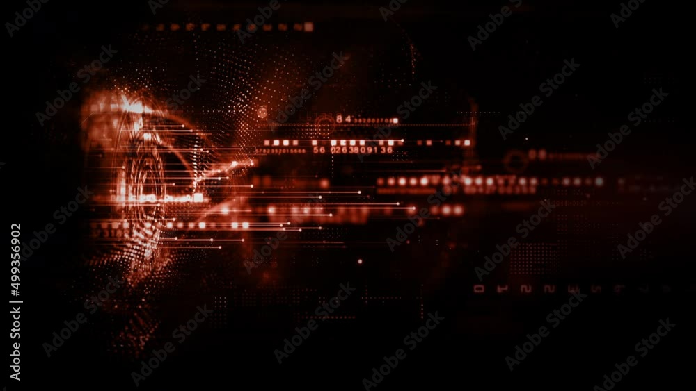 Vertical HUD Digital lines, Technology background hi-tech data ...