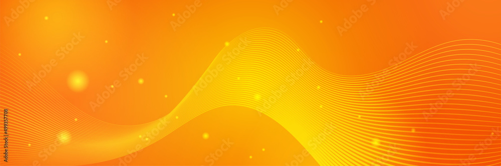 Modern colorful banner template. Yellow and orange banner design ...