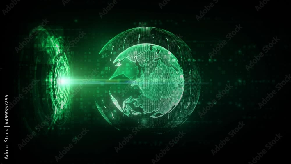 Vidéo Stock Vertical HUD Digital lines, Technology background hi-tech ...