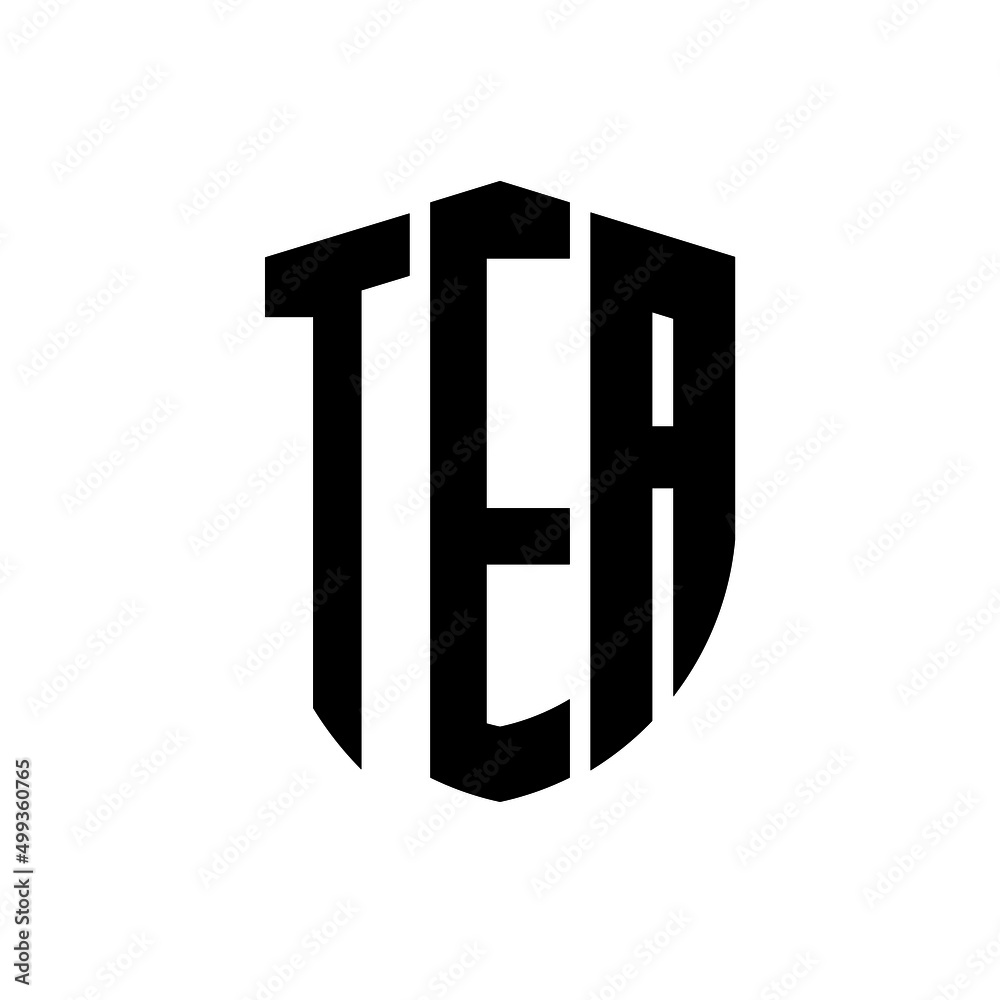 TEA letter logo design. TEA modern letter logo with black background ...