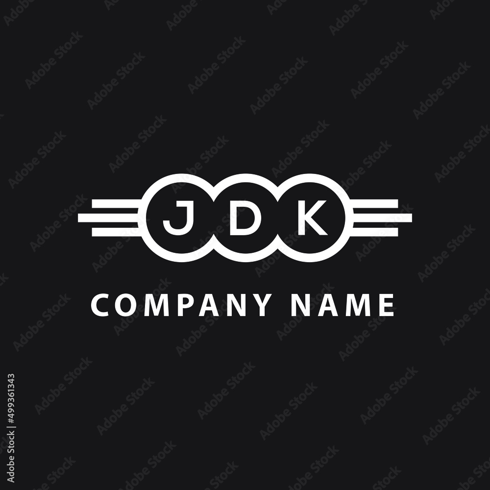 JDK letter logo design on black background. JDK creative initials ...