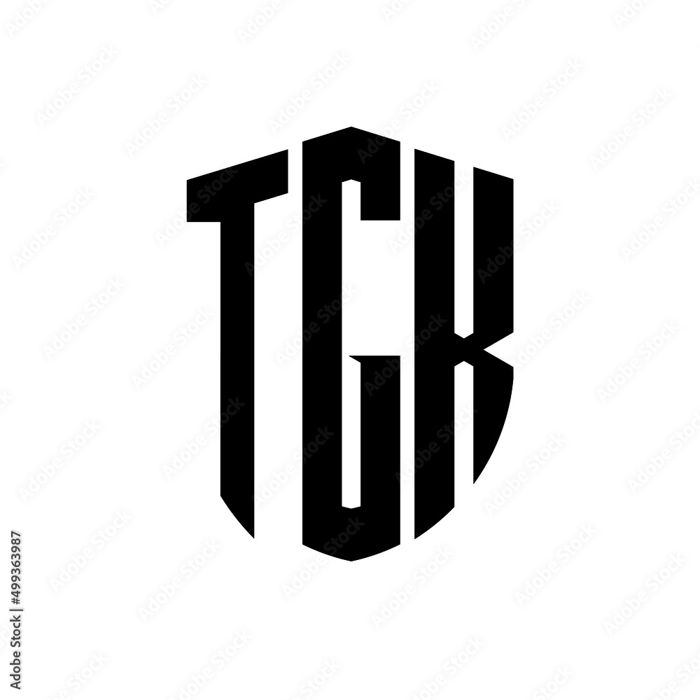 TGK letter logo design. TGK modern letter logo with black background ...