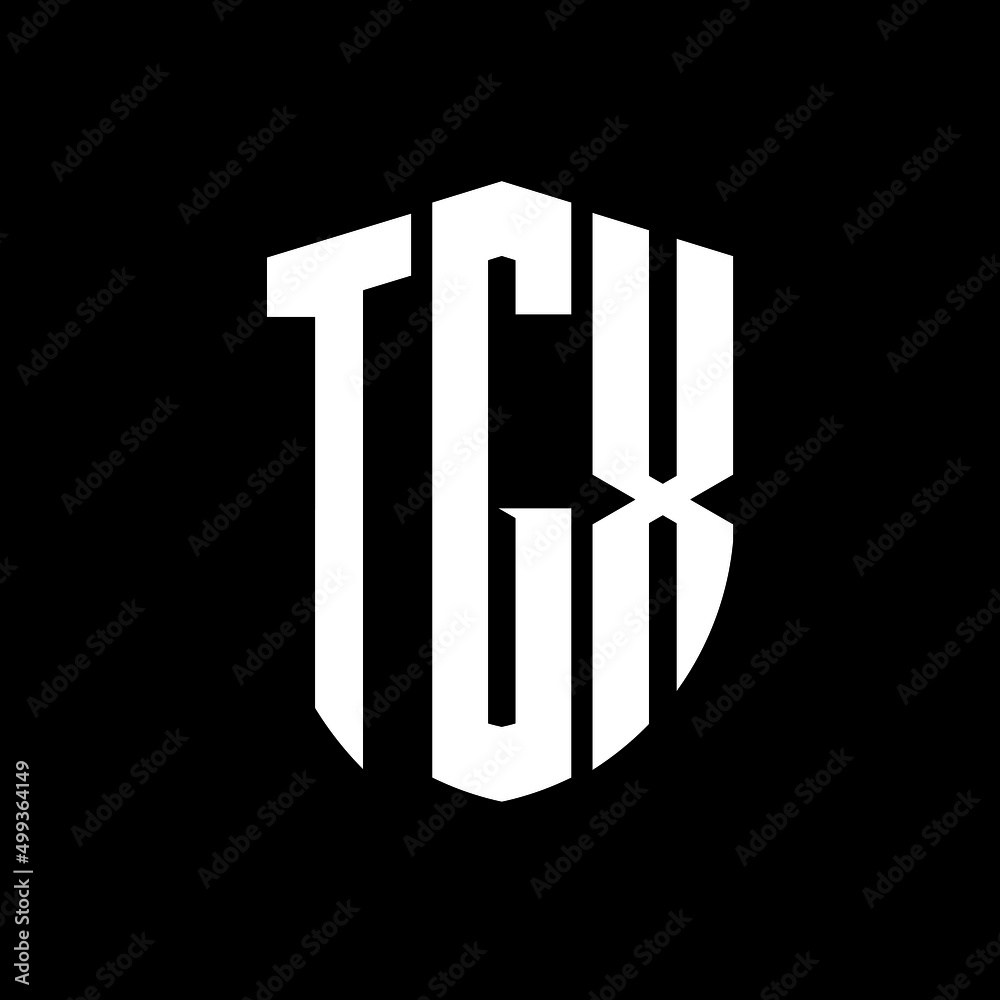 TGX letter logo design. TGX modern letter logo with black background ...