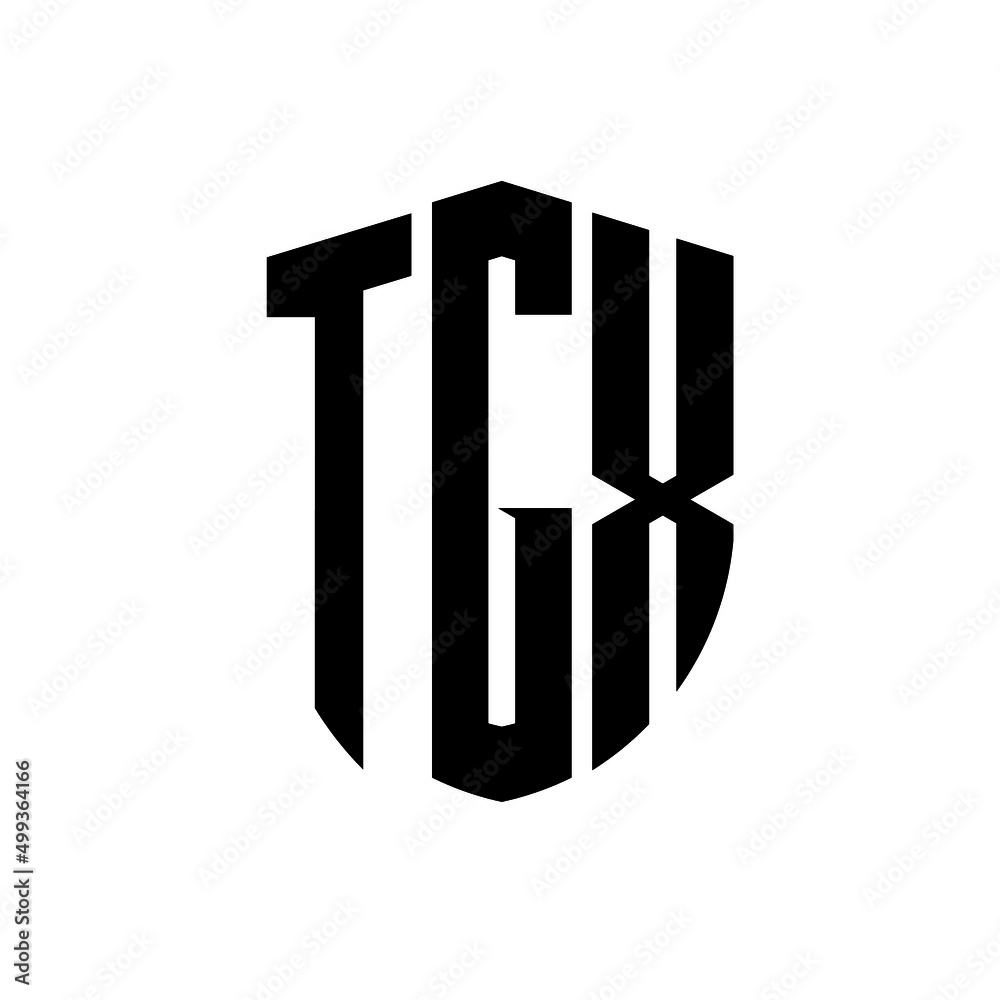TGX letter logo design. TGX modern letter logo with black background ...