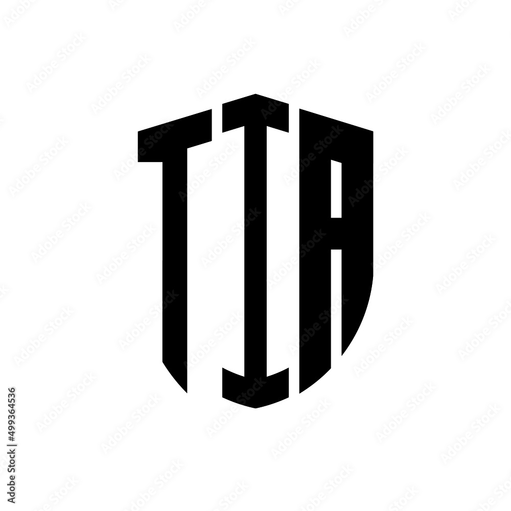 TIA letter logo design. TIA modern letter logo with black background ...