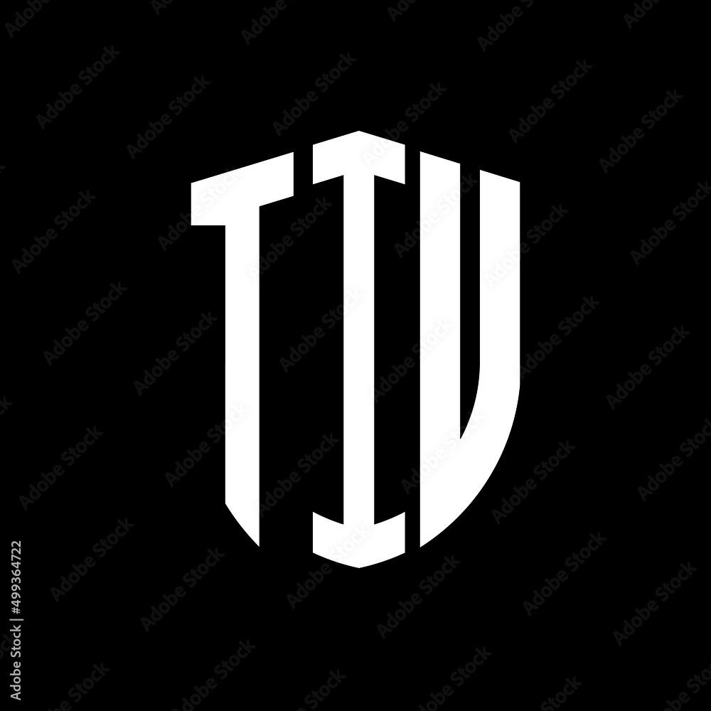 TIU letter logo design. TIU modern letter logo with black background ...