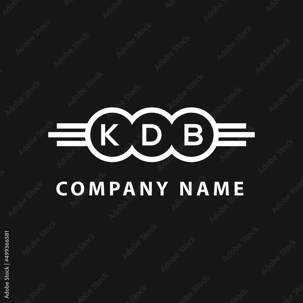 KDB letter logo design on black background. KDB creative initials ...