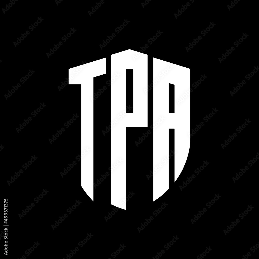 Vecteur Stock TPA letter logo design. TPA modern letter logo with black ...