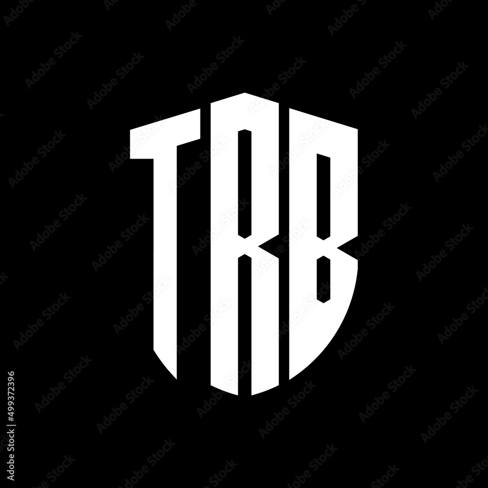TRB letter logo design. TRB modern letter logo with black background ...