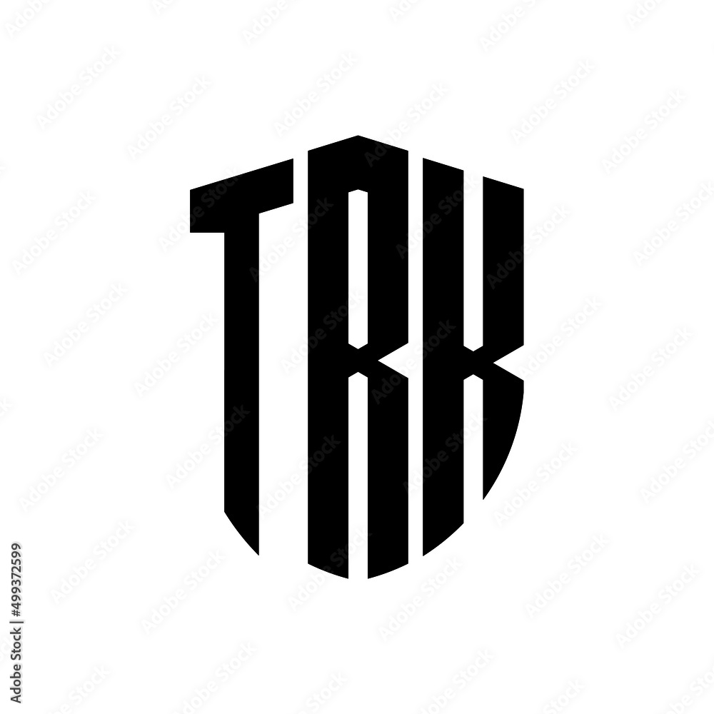 TRK letter logo design. TRK modern letter logo with black background ...