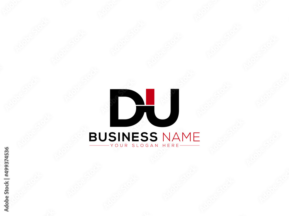 Initials DU Logo Design, Unique Du ud Logo Letter Vector Image With ...
