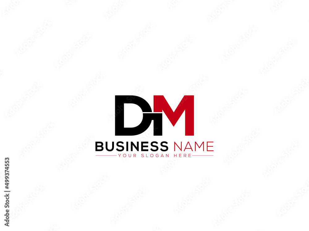 Initials DM Logo Design, Unique Dm md Logo Letter Vector Image With ...