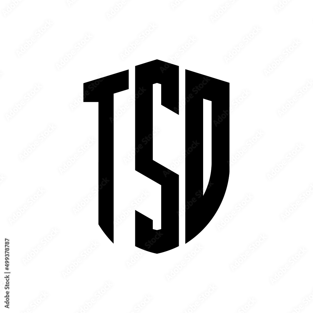 TSD letter logo design. TSD modern letter logo with black background ...