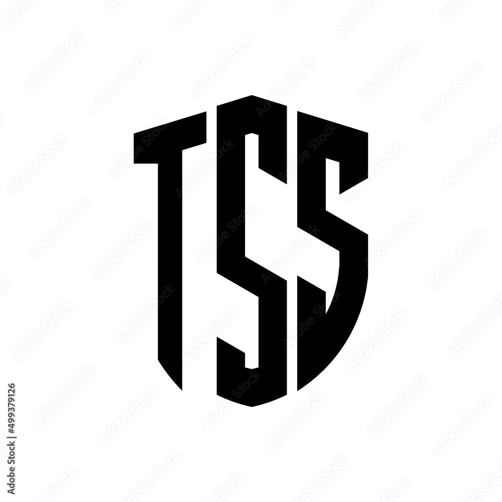 TSS letter logo design. TSS modern letter logo with black background ...