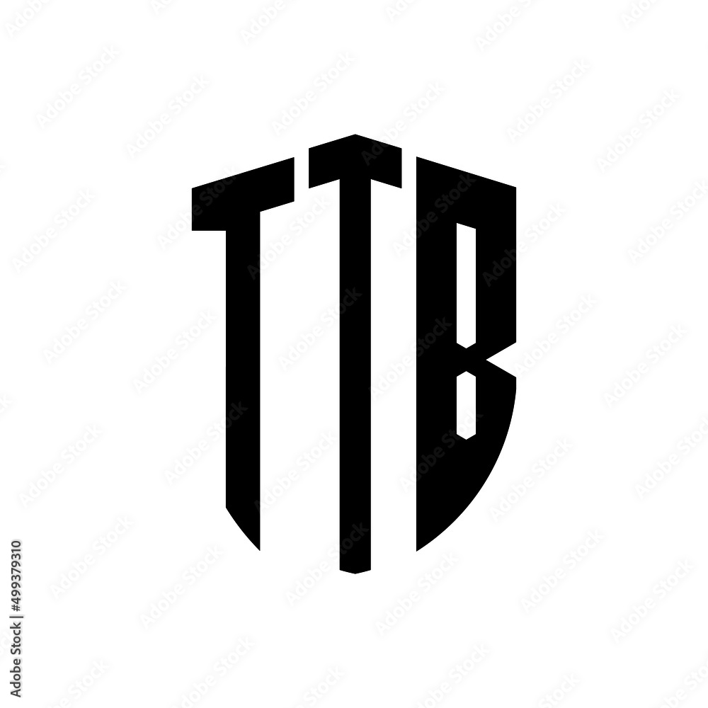 TTB letter logo design. TTB modern letter logo with black background ...