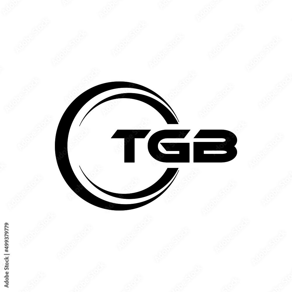 Vecteur Stock TGB letter logo design with white background in ...
