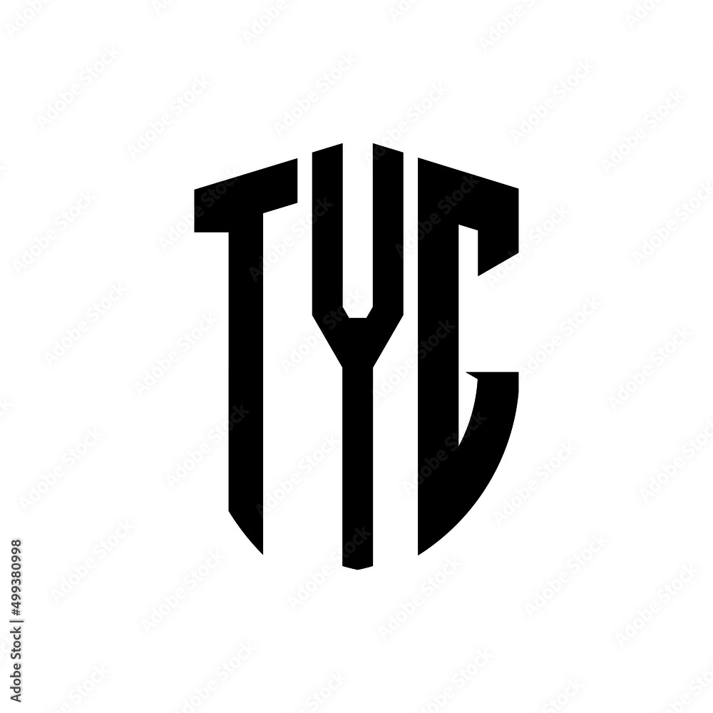 TYG letter logo design. TYG modern letter logo with black background ...