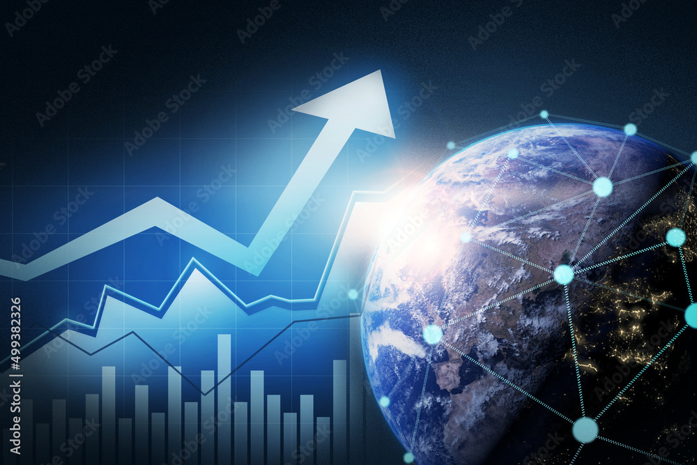 Stock Market or Forex trading graph in futuristic graphic concept ...
