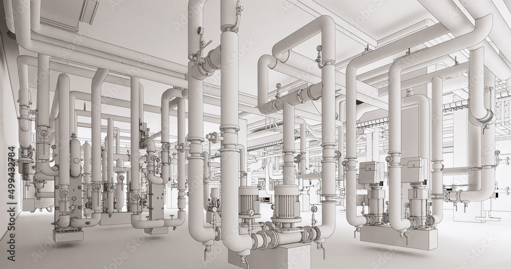 Conceptual visualization of the BIM model utilities of the building at ...