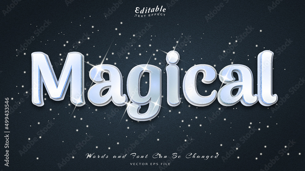 magical editable text effect with blue luxury background Stock Vector ...