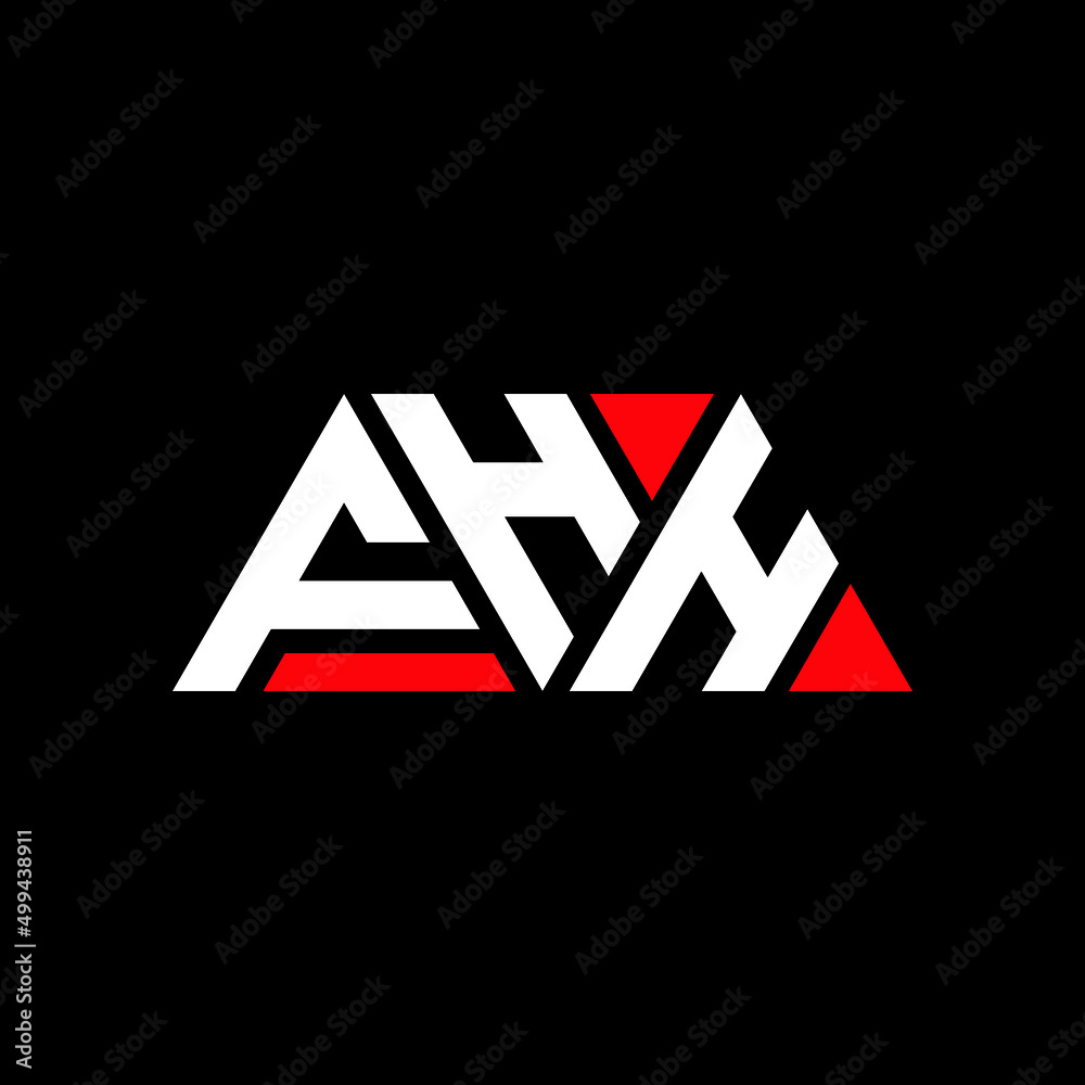 FHH triangle letter logo design with triangle shape. FHH triangle logo ...