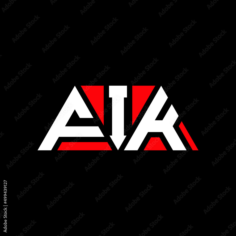 FIK tFIangle letter logo design with tFIangle shape. FIK tFIangle logo ...