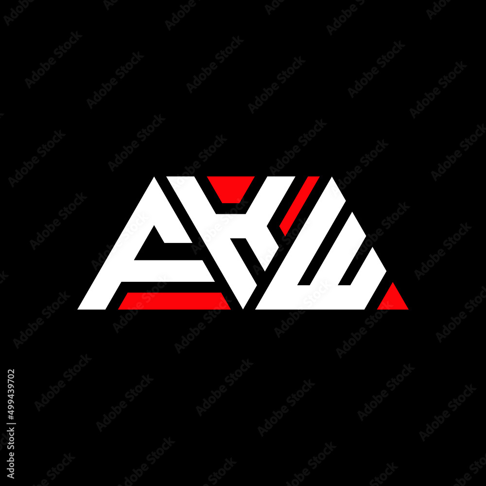 FKW triangle letter logo design with triangle shape. FKW triangle logo ...