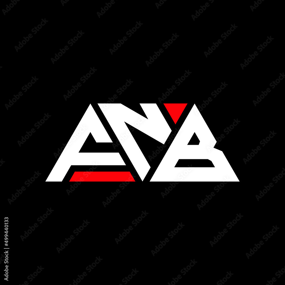 FNB triangle letter logo design with triangle shape. FNB triangle logo ...