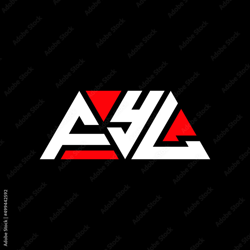 FYL triangle letter logo design with triangle shape. FYL triangle logo ...