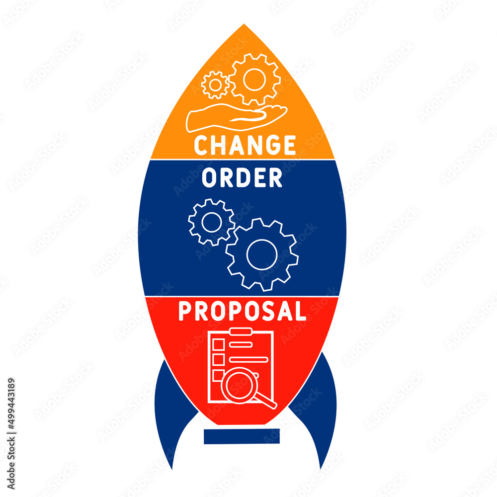 COP - Change Order Proposal acronym. business concept background ...