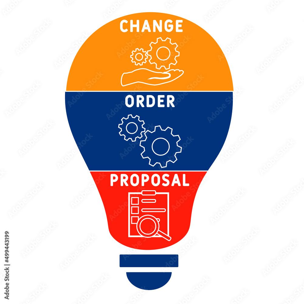 COP - Change Order Proposal acronym. business concept background ...