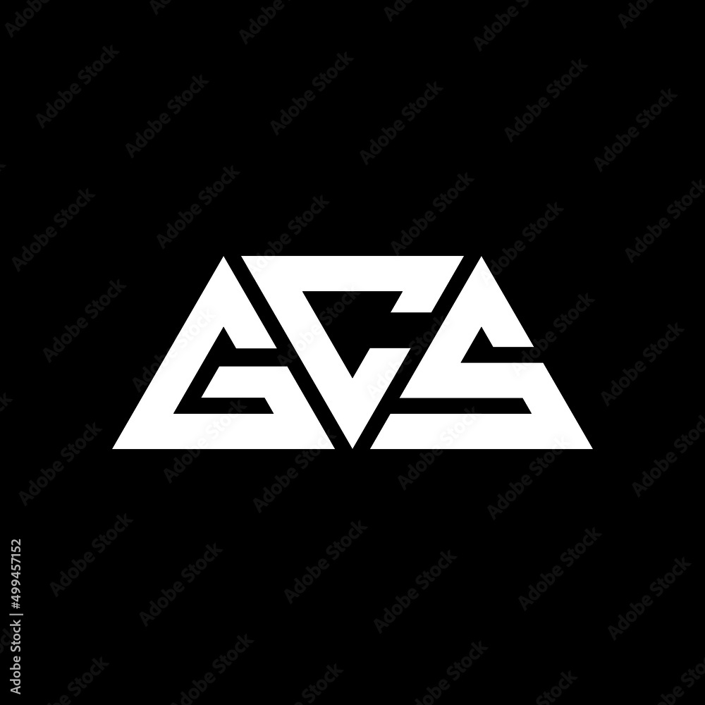 GCS triangle letter logo design with triangle shape. GCS triangle logo ...