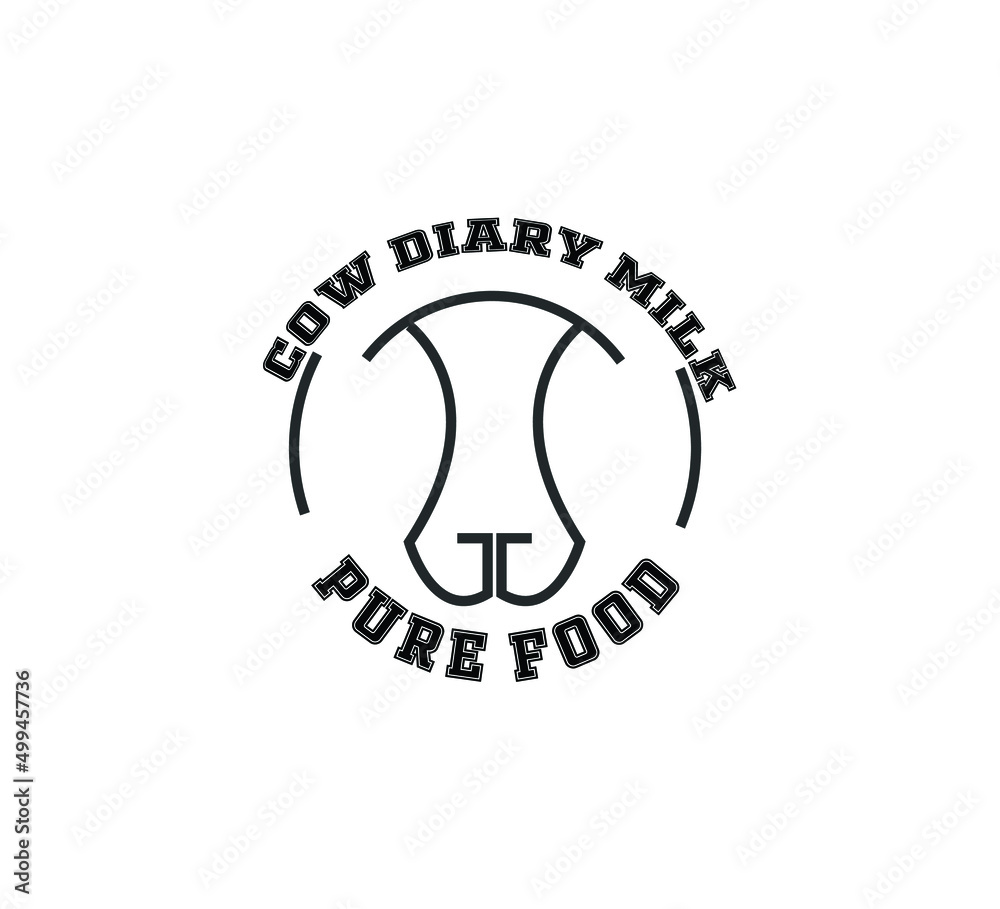 Cow head vector template design Stock Vector | Adobe Stock