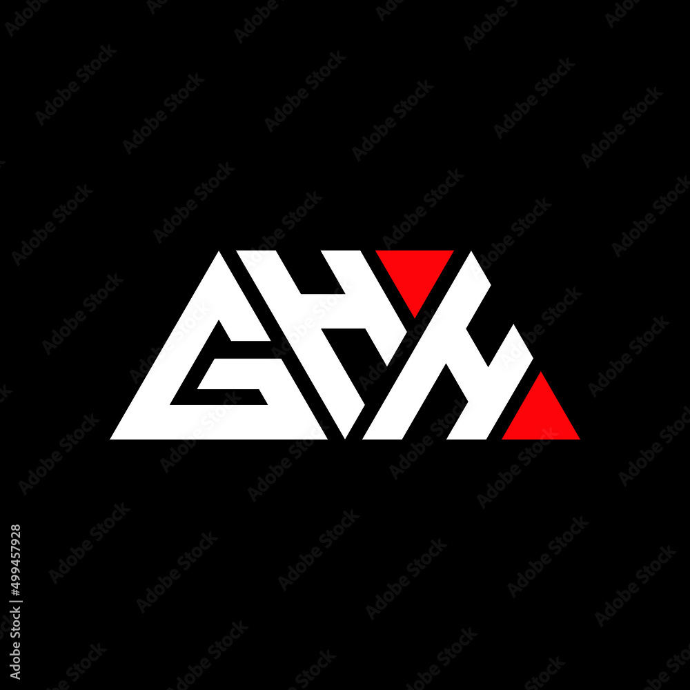 GHH triangle letter logo design with triangle shape. GHH triangle logo ...