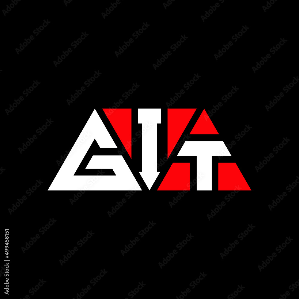GIT tGIangle letter logo design with tGIangle shape. GIT tGIangle logo ...