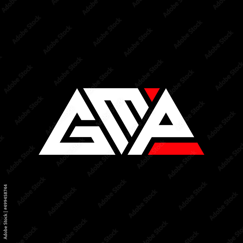 GMP triangle letter logo design with triangle shape. GMP triangle logo ...