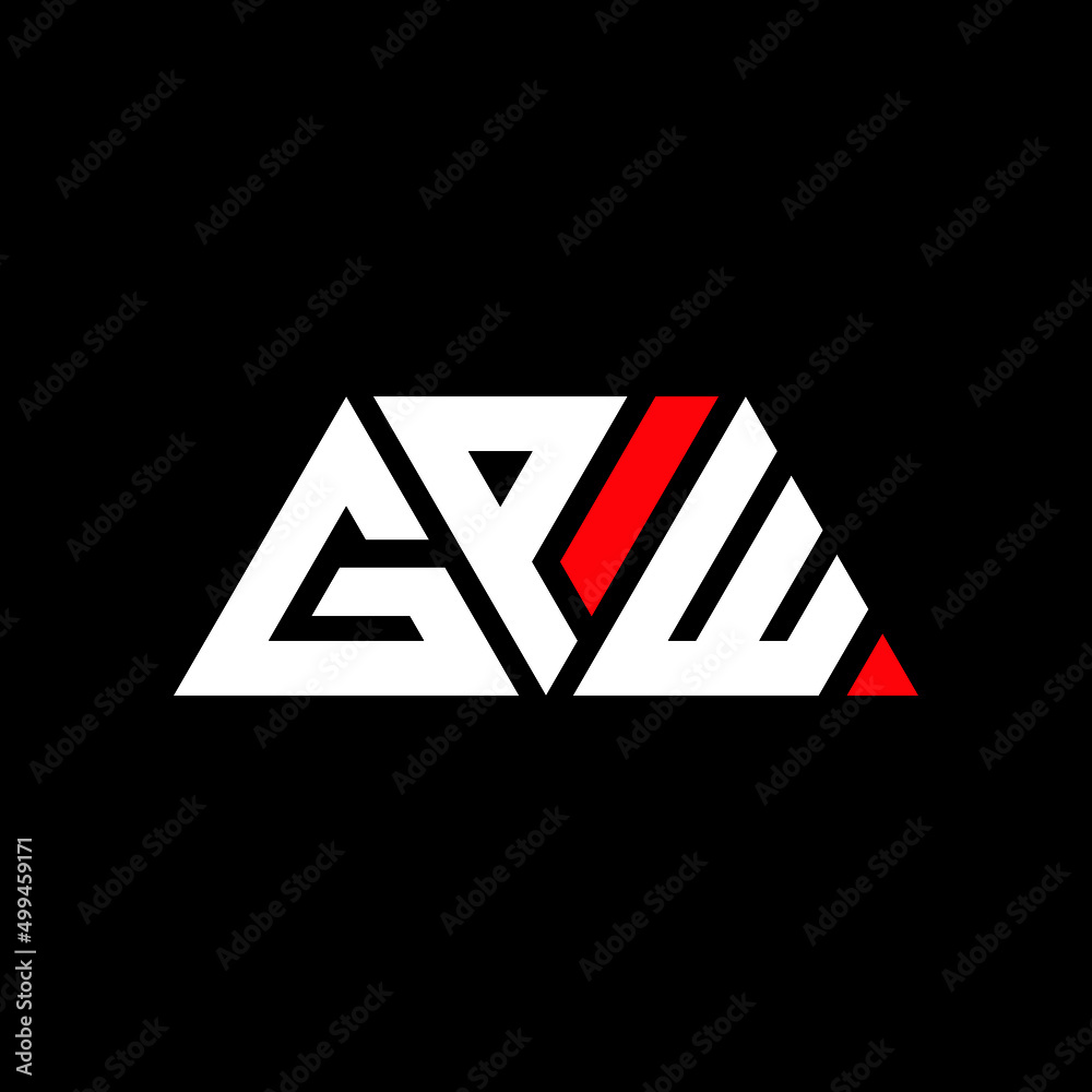 GPW triangle letter logo design with triangle shape. GPW triangle logo ...