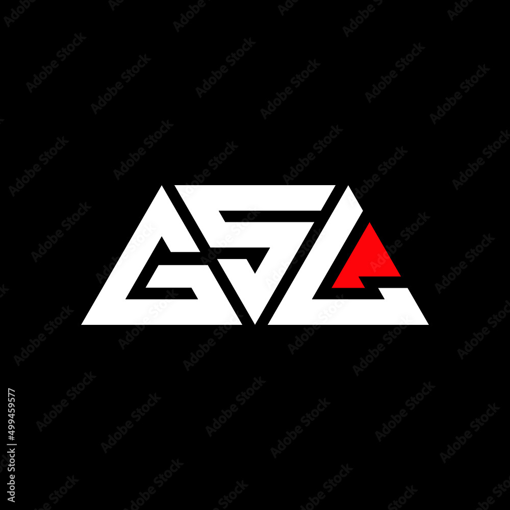 GSL triangle letter logo design with triangle shape. GSL triangle logo ...