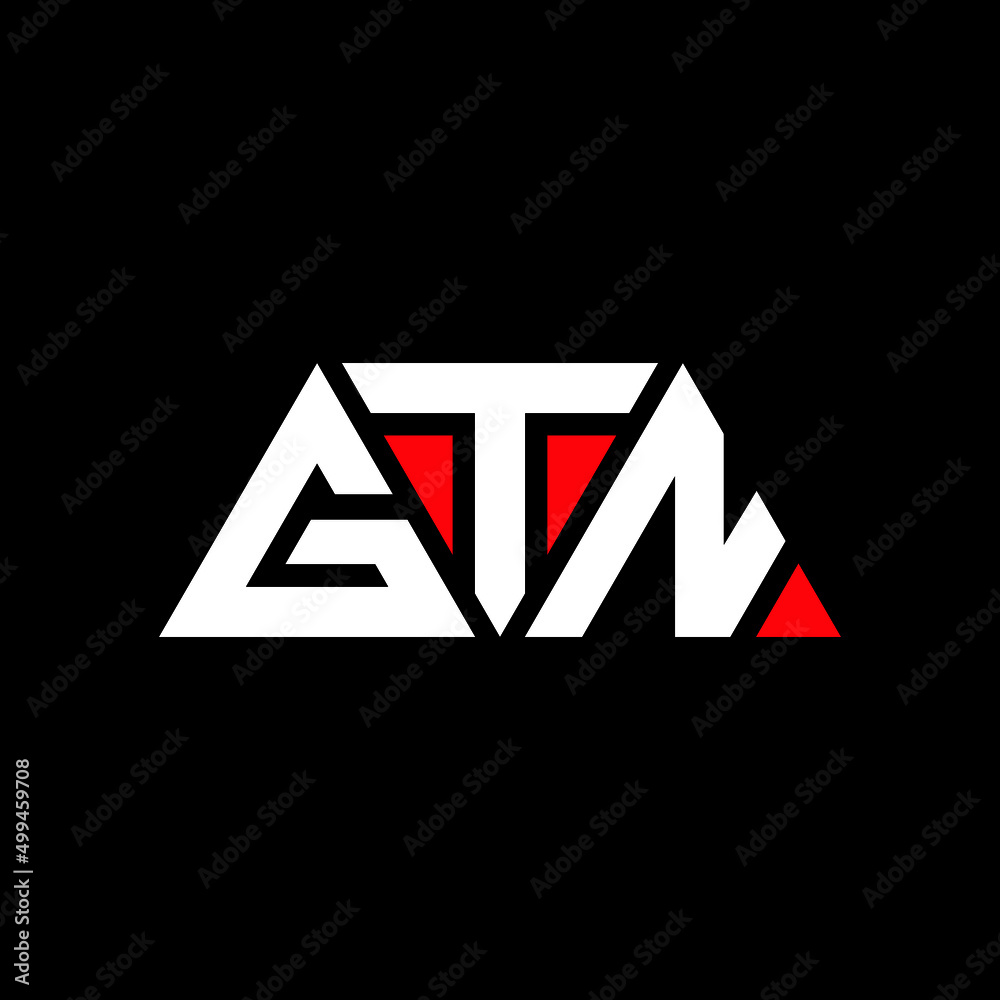 GTN triangle letter logo design with triangle shape. GTN triangle logo ...