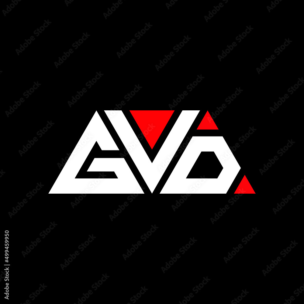GVD triangle letter logo design with triangle shape. GVD triangle logo ...