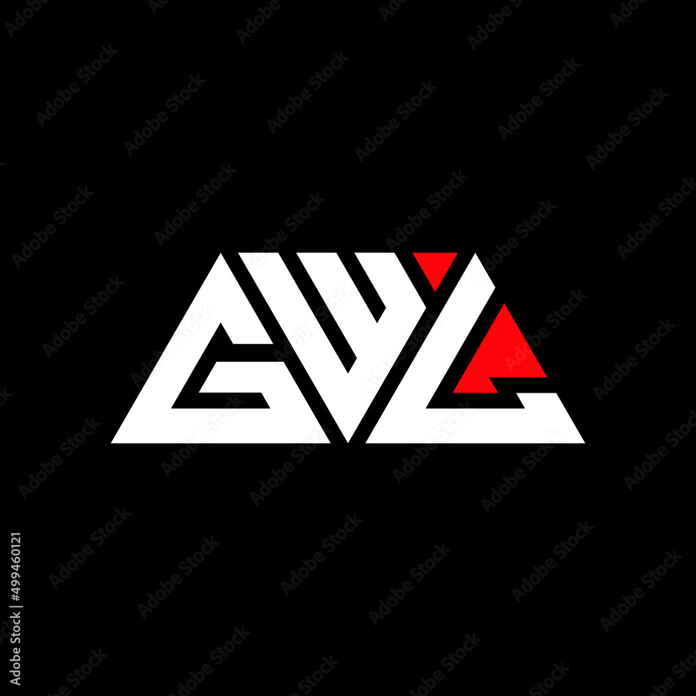 GWL triangle letter logo design with triangle shape. GWL triangle logo design monogram. GWL ...