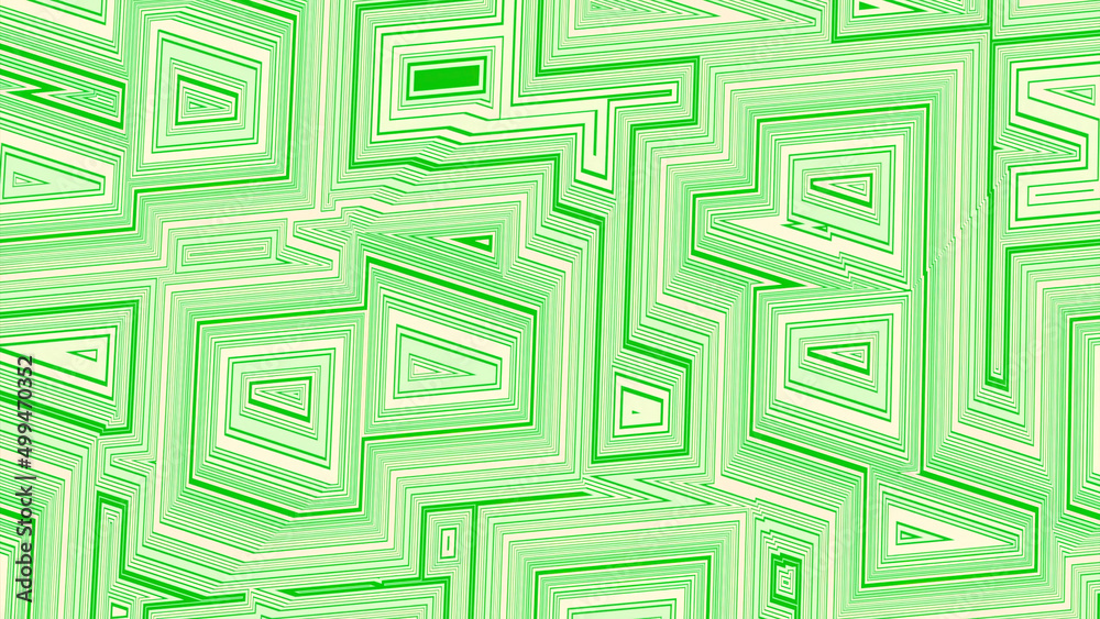 Moving geometric pattern with maze elements. Design. Hypnotic animation ...