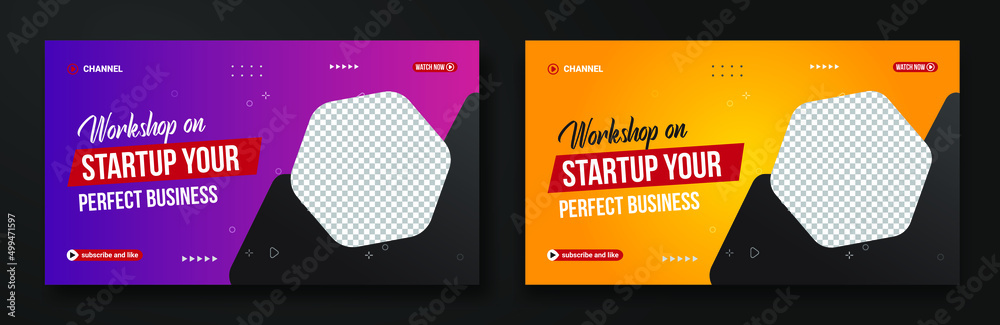 Modern YouTube video thumbnail for workshop promotion Corporate ...