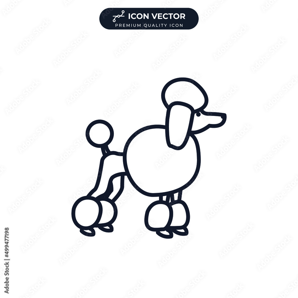 poodle dog icon symbol template for graphic and web design collection ...