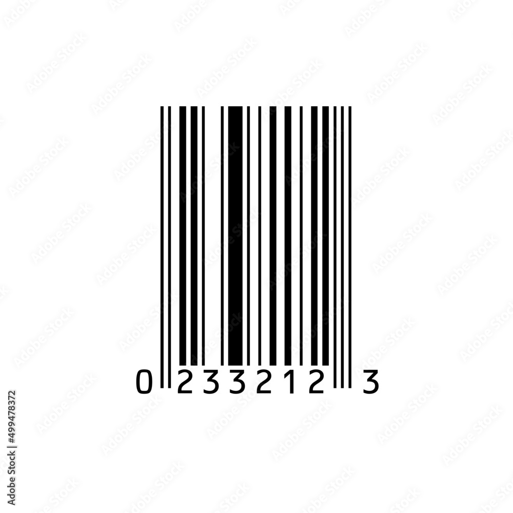 Realistic Barcode icon isolated.Bar Code Set Vector. Universal Product ...