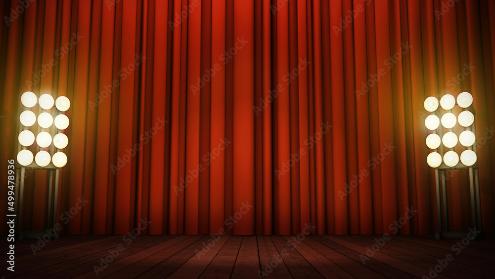 Virtual studio background for music projects. 3D render, Ideal for live ...