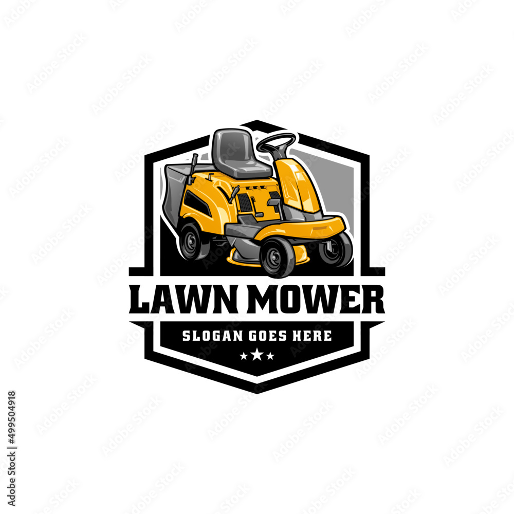 lawn mower isolated logo vector Stock Vector | Adobe Stock