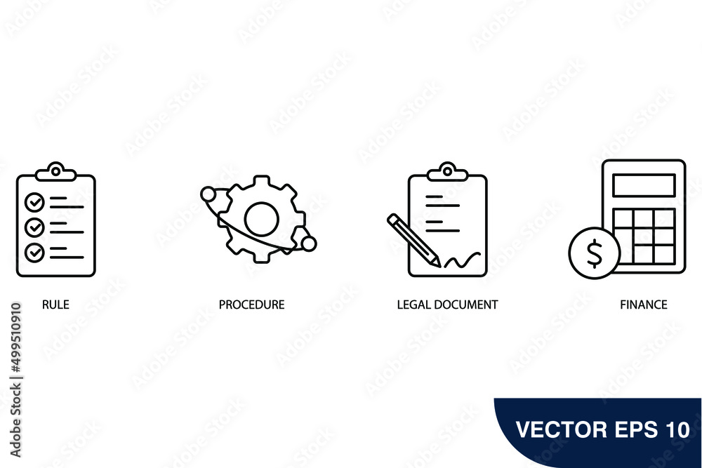 administration icons set . administration pack symbol vector elements ...